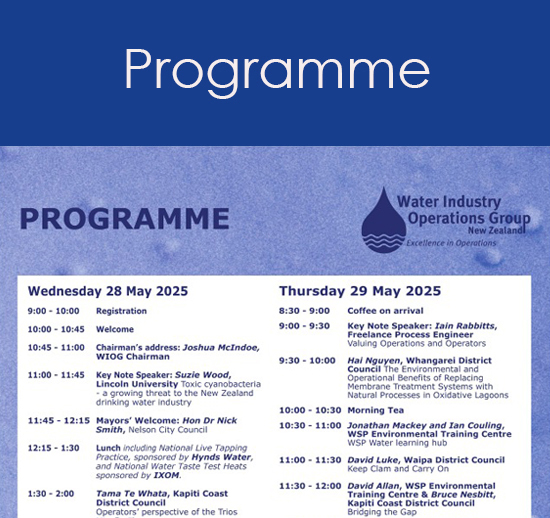 WIOG Conference NZ - Water Industry Operations Group Conference